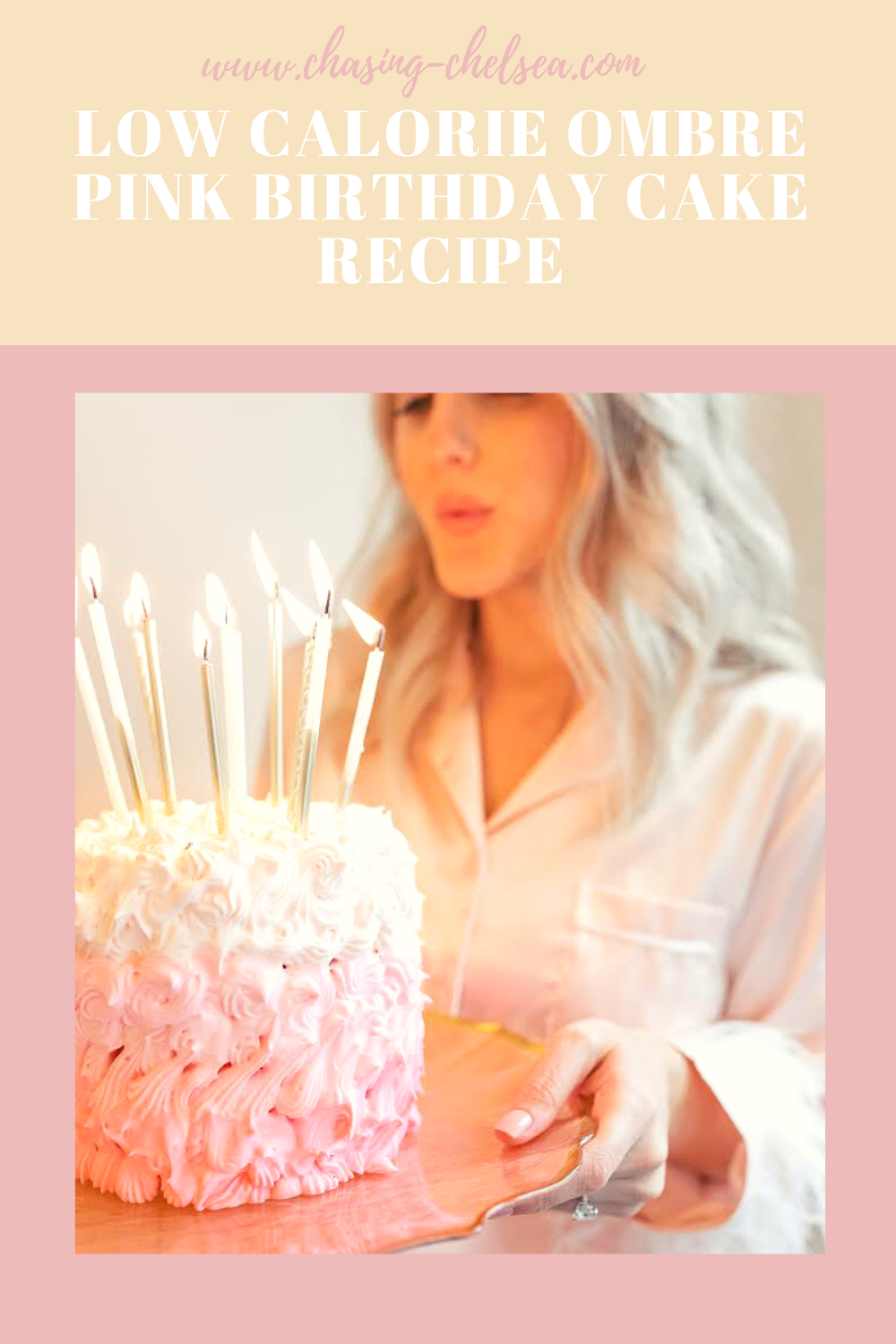 Low Cal Ombre Pink Birthday Cake Recipe You'll Love! – Chasing Chelsea